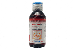 Brozeet Sf 12515 Mg Syrup 100 Ml - Uses, Side Effects, Dosage, Price ...
