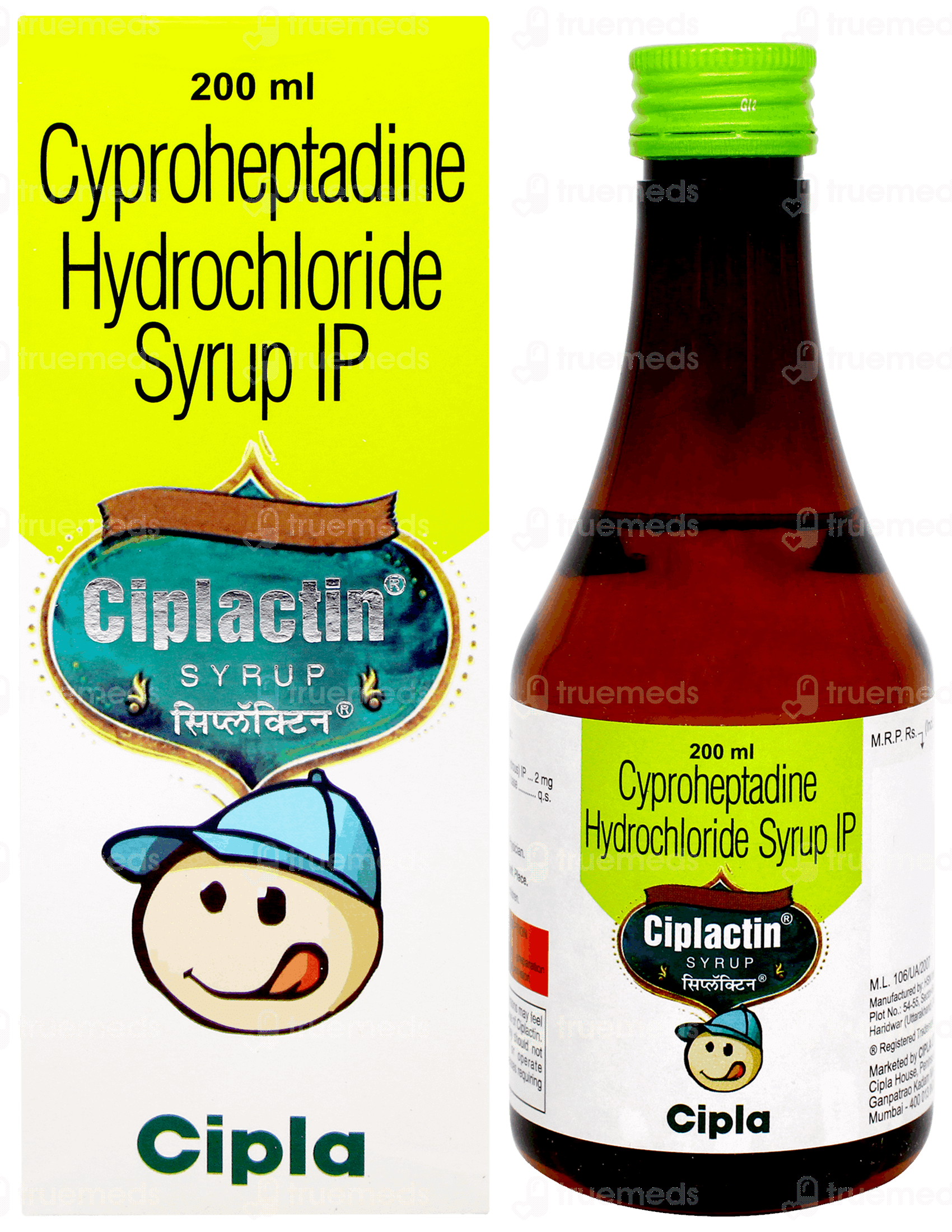 Ciplactin 2 Mg Syrup 200 Ml - Uses, Side Effects, Dosage, Price | Truemeds