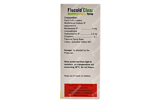 Flucold Clear 4/2.5 Mg Syrup 60 Ml: Uses, Side Effects, Price & Substitutes