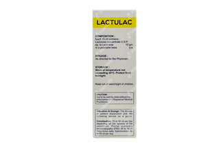 Lactulac 10 Mg Syrup 100 Ml - Uses, Side Effects, Dosage, Price | Truemeds