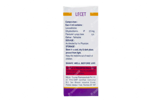 Lecet 2 5 Mg Syrup 60 Ml - Uses, Side Effects, Dosage, Price | Truemeds