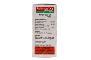 Rapitus Xt 1 25 50 50 Mg Syrup 100 Ml - Uses, Side Effects, Dosage ...