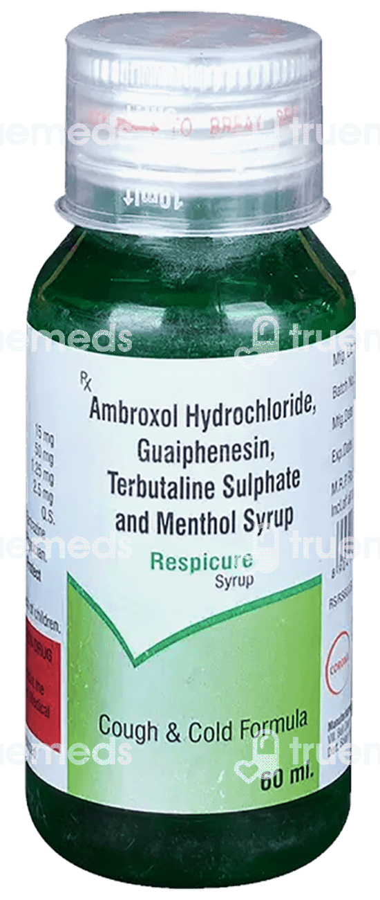 Respicure Syp 50/1.25/15 MG Syrup 60 ML | Order Respicure Syp 50/1.25/ ...