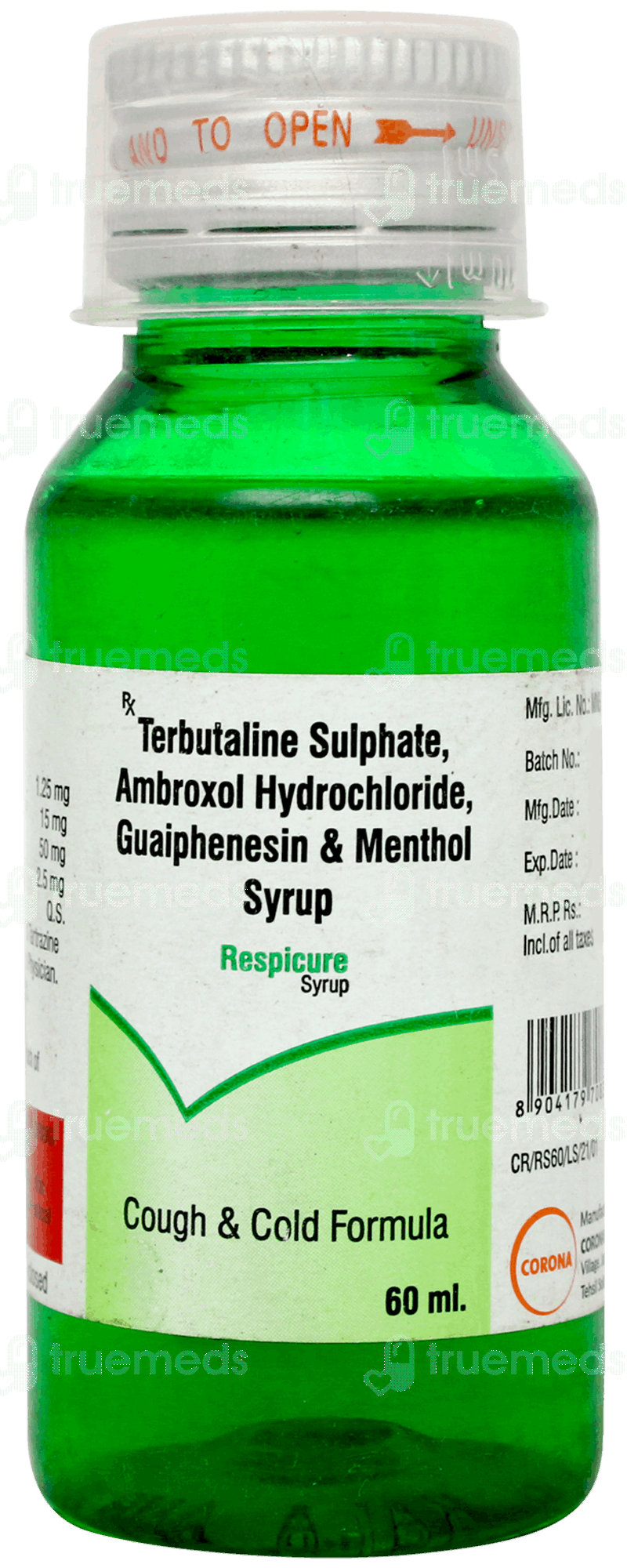 Respicure Syrup 60ml: Uses, Side Effects, Price & Substitutes