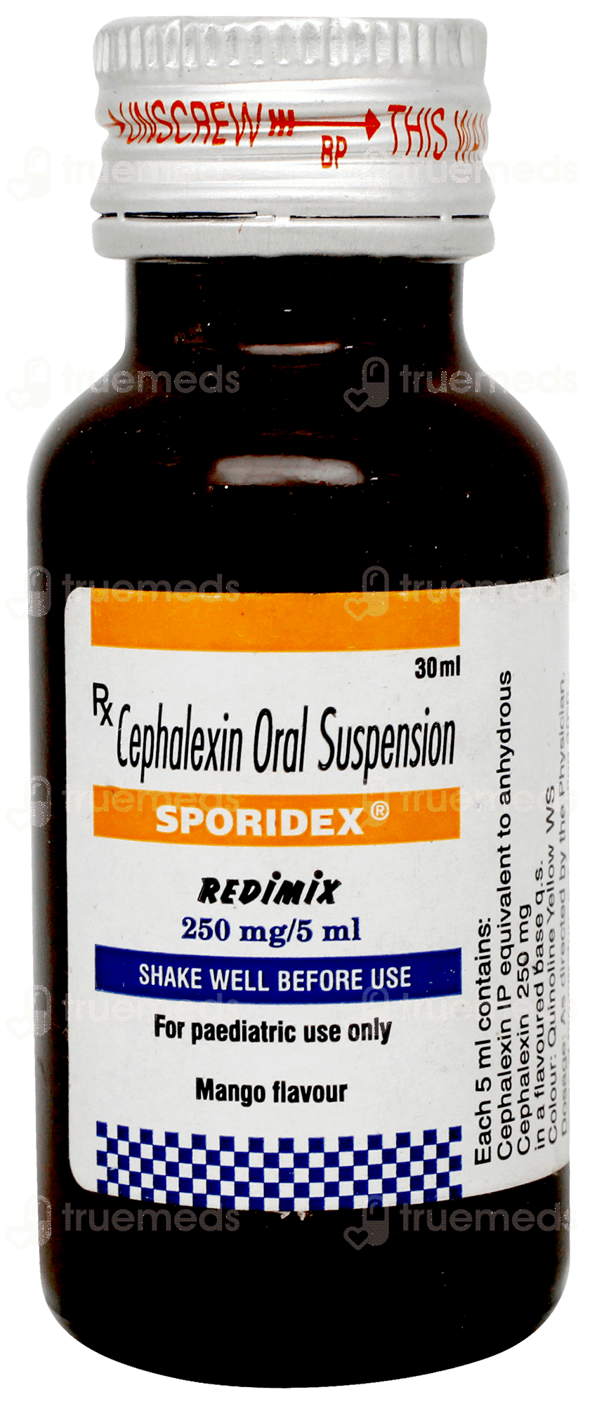 Sporidex Redimix 250Mg Mango Flavour Suspension 30Ml: Uses, Side ...