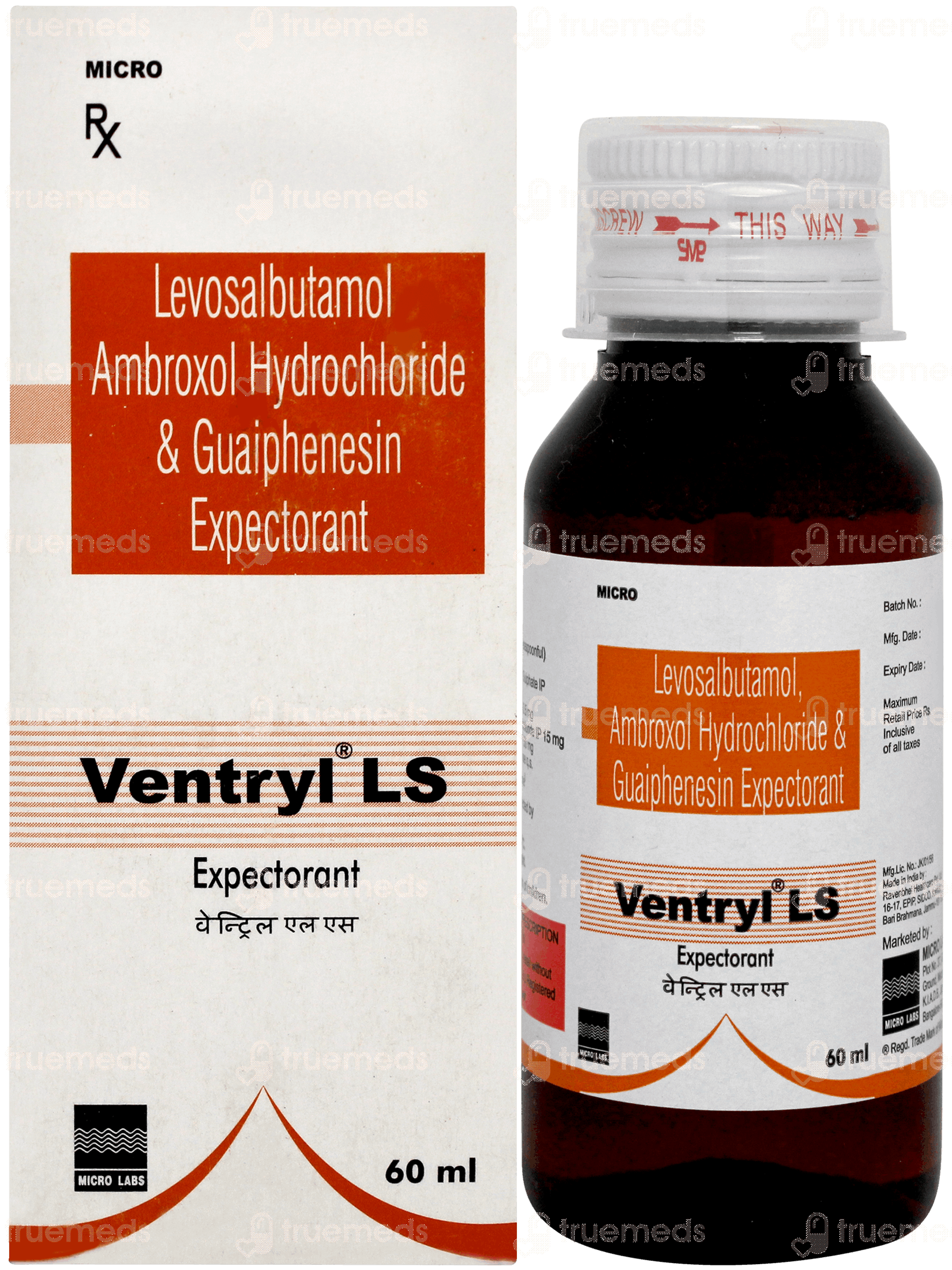 Ventryl Ls 0.5/15/50 MG Expectorant 60 ML | Order Ventryl Ls 0.5/15/50 ...