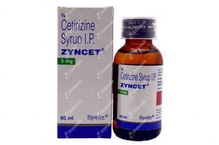 Zyncet 5 MG Syrup 60 ML | Order Zyncet 5 MG Syrup 60 ML Online at Truemeds