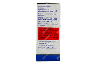 Zyncet 5 MG Syrup 60 ML | Order Zyncet 5 MG Syrup 60 ML Online at Truemeds