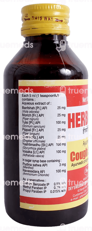 Herbodil Syrup 110 Ml - Uses, Side Effects, Dosage, Price | Truemeds
