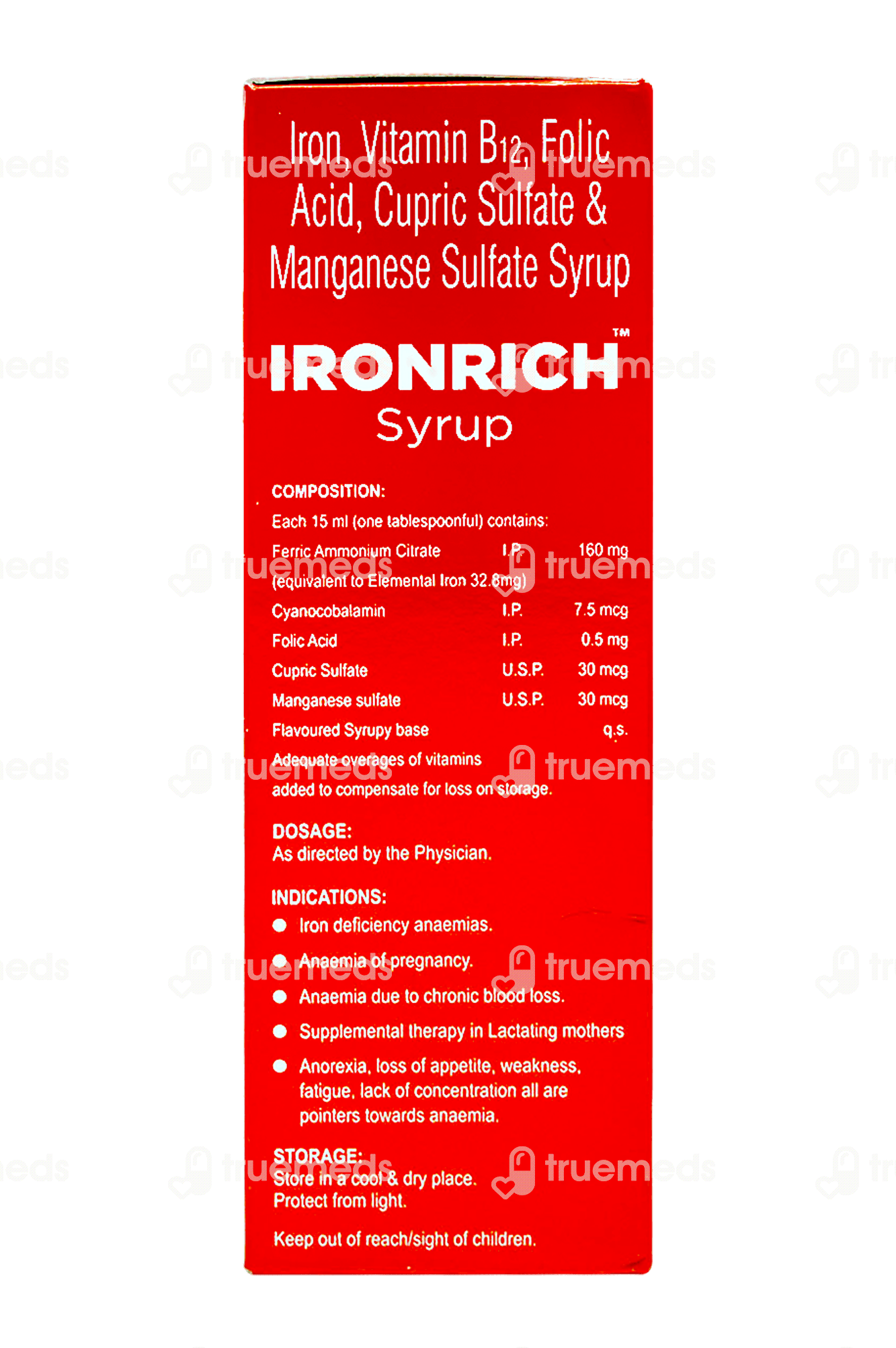 Ironrich Syrup 225 Ml - Uses, Side Effects, Dosage, Price | Truemeds