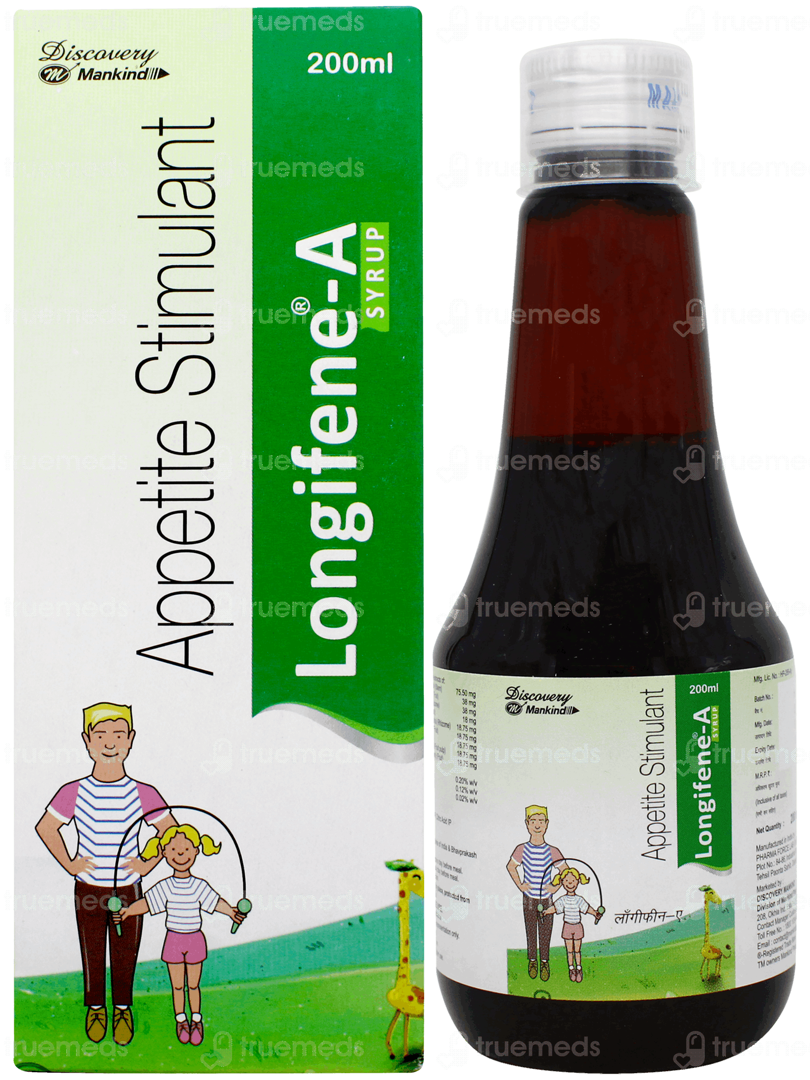 Longifene A Syrup 200 Ml - Uses, Side Effects, Dosage, Price | Truemeds