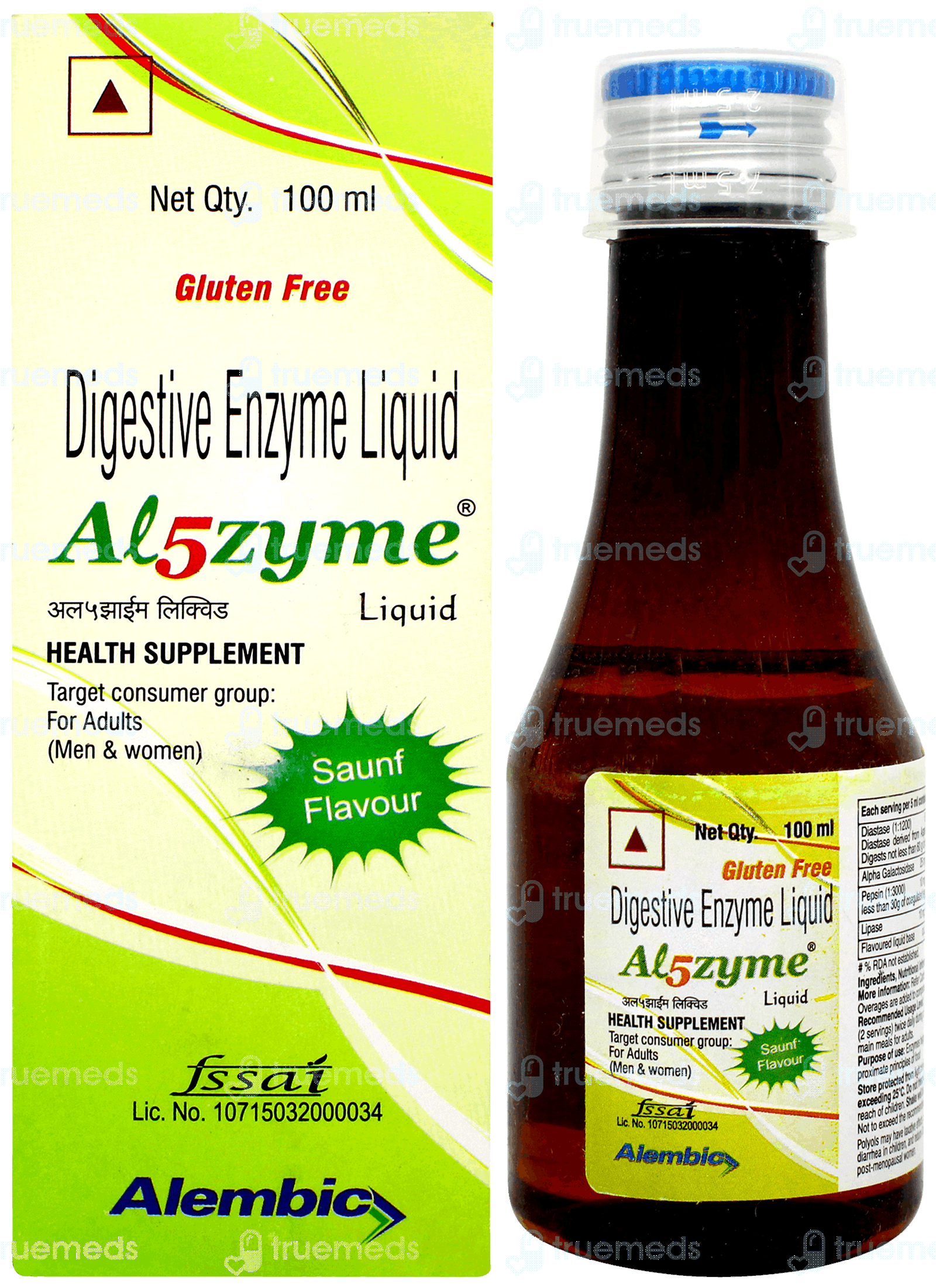 Al5zyme Syrup 100 Ml - Uses, Side Effects, Dosage, Price | Truemeds