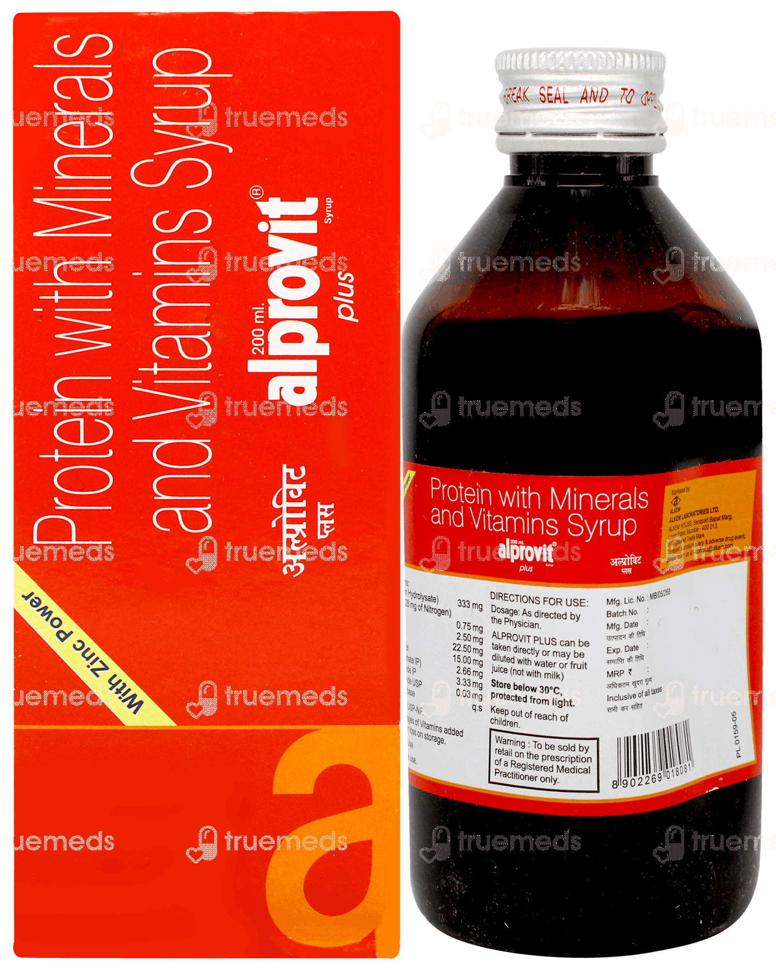 Alprovit Plus Syrup 200 Ml - Uses, Side Effects, Dosage, Price | Truemeds