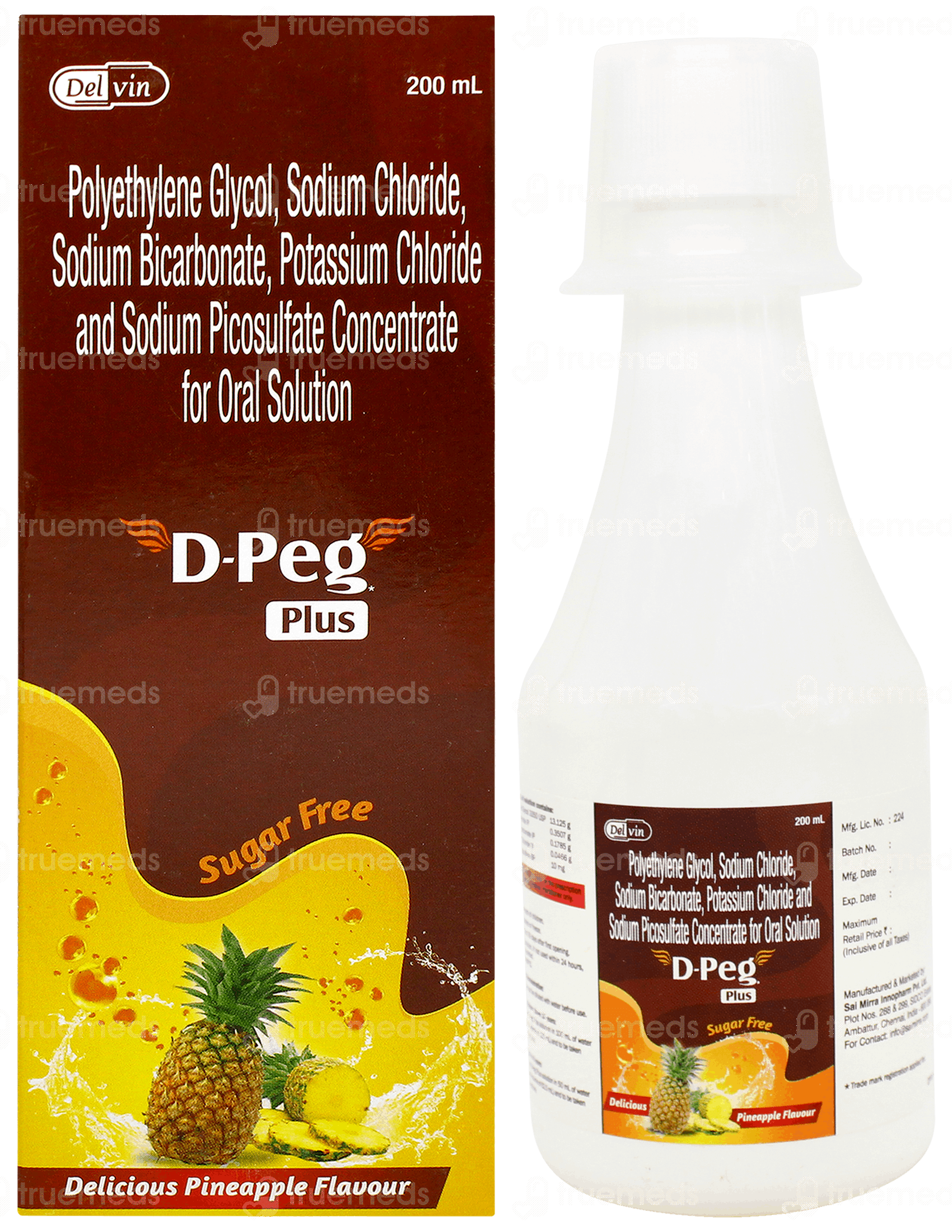 Dpeg Plus Syrup 200 Ml - Uses, Side Effects, Dosage, Price | Truemeds
