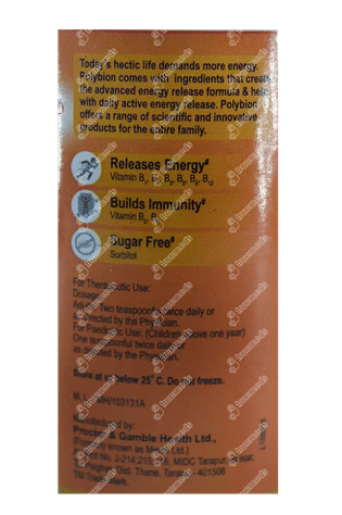 Polybion Sf Syrup 400 Ml - Uses, Side Effects, Dosage, Price | Truemeds