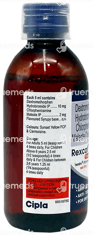 Rexcof Dx Nf Syrup 100 Ml Order Rexcof Dx Nf Syrup 100 Ml Online At