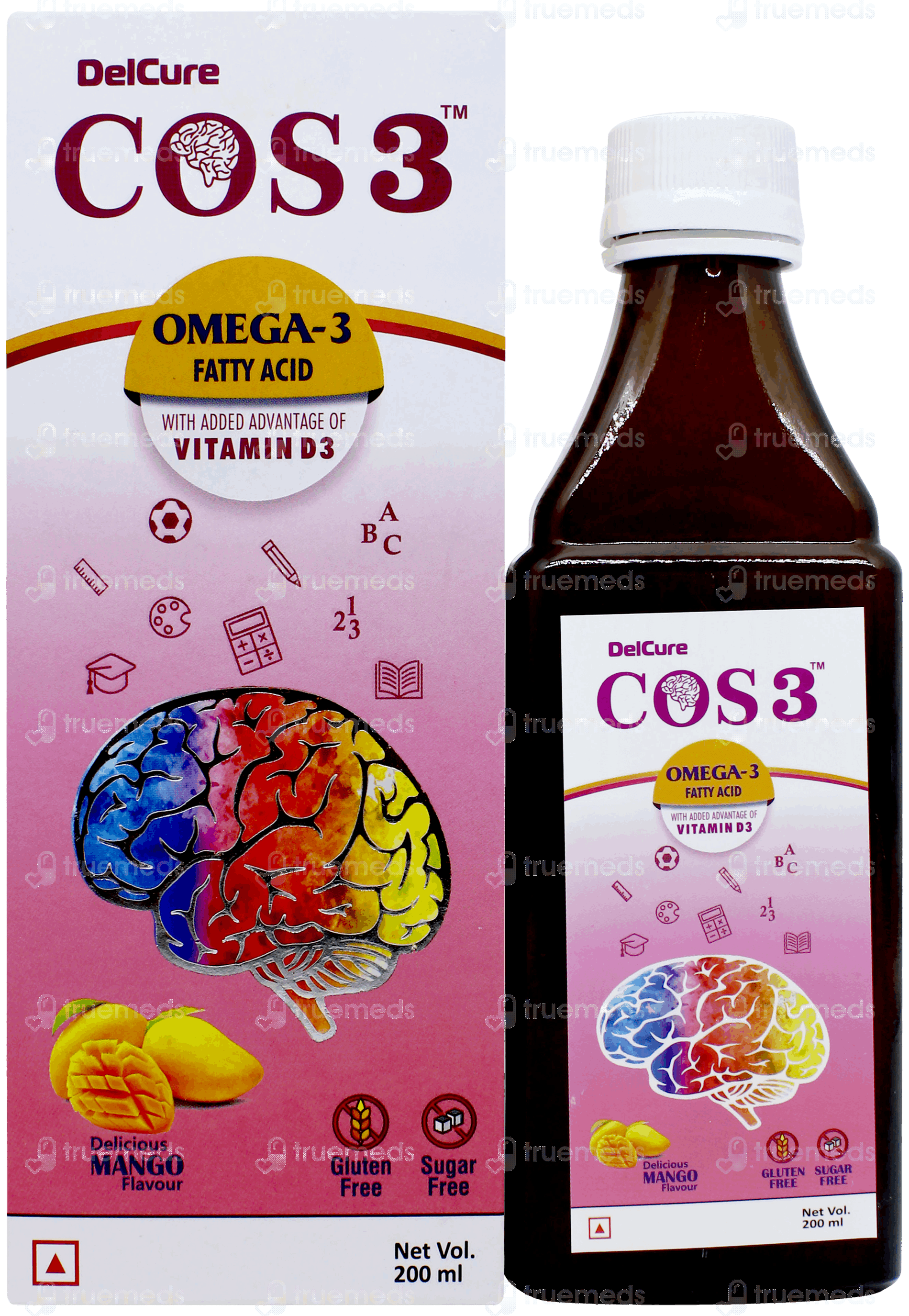 Cos 3 Mango Flavour Sugarfree Syrup 200 ML | Order Cos 3 Mango Flavour ...