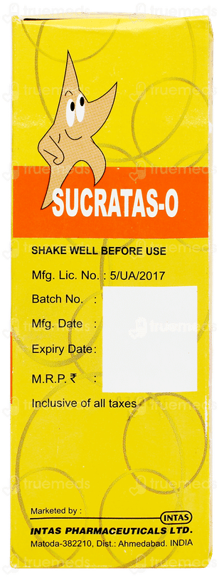 Sucratas O 100010 Mg Syrup 100 Ml - Uses, Side Effects, Dosage, Price ...