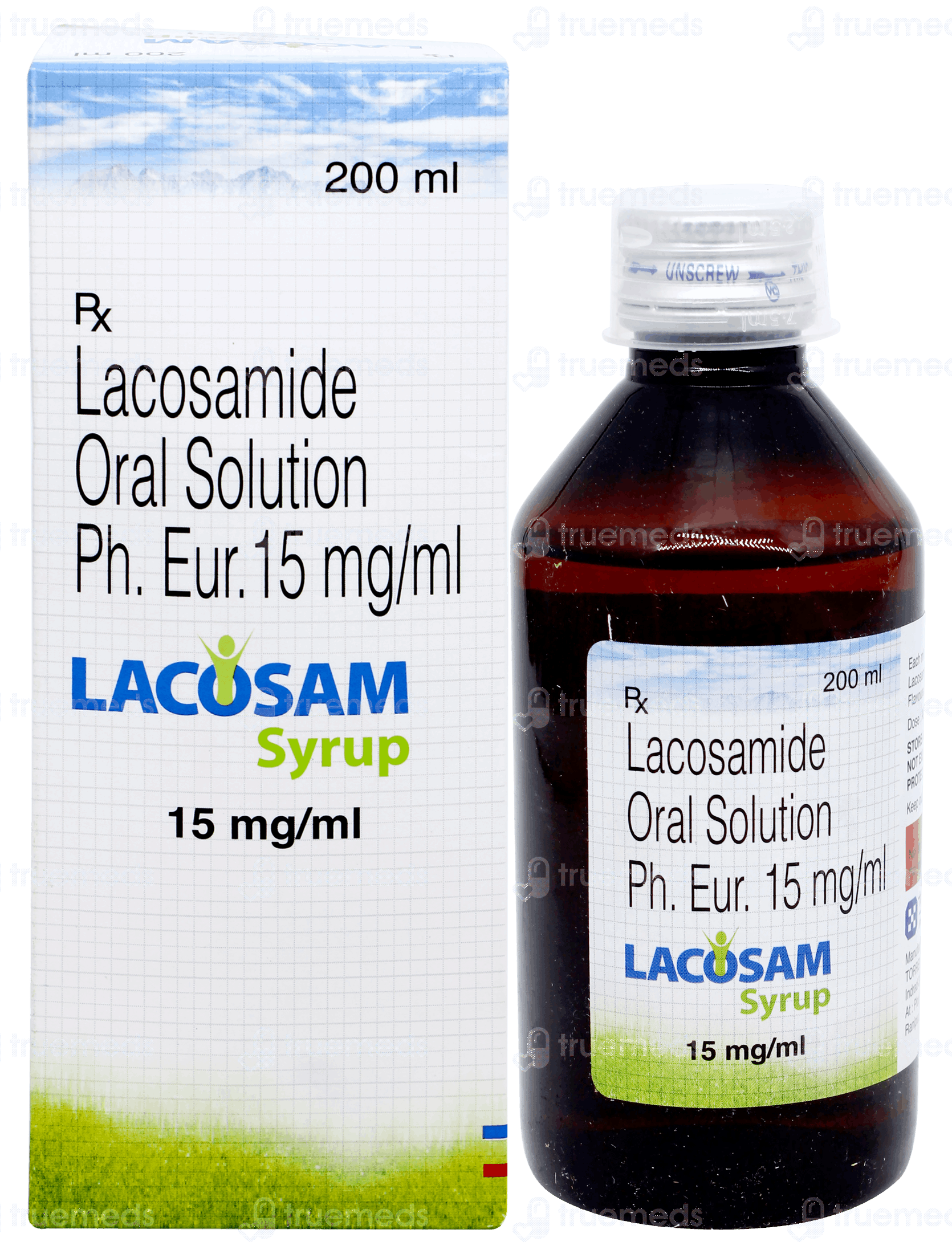 Lacosam 15 Mg Syrup 200 Ml - Uses, Side Effects, Dosage, Price | Truemeds