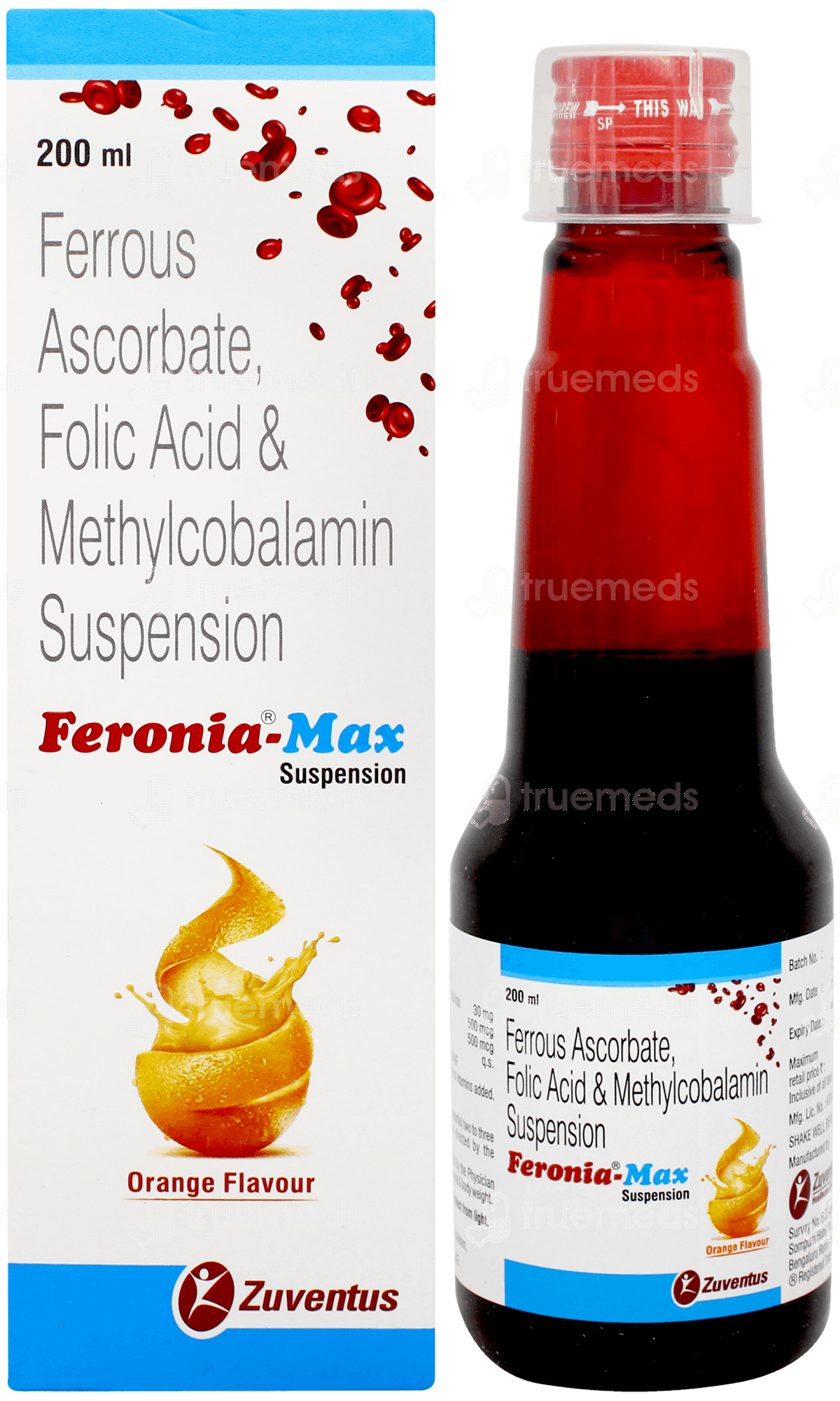 Feronia Max Orange Flavour Suspension 200 Ml - Uses, Side Effects ...