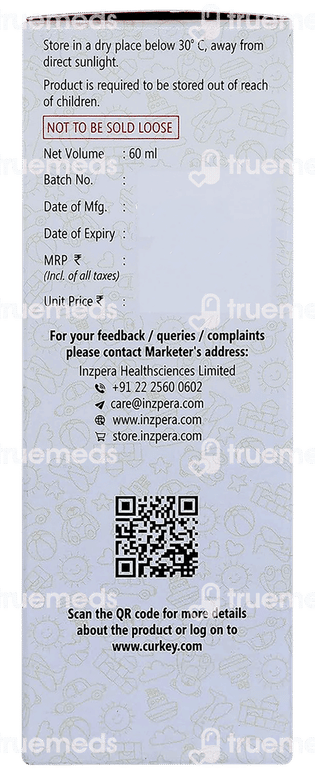 Curkey Syrup 60 Ml - Uses, Side Effects, Dosage, Price | Truemeds
