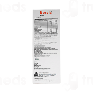 Nervic Sugar Free Syrup 200 Ml - Uses, Side Effects, Dosage, Price ...