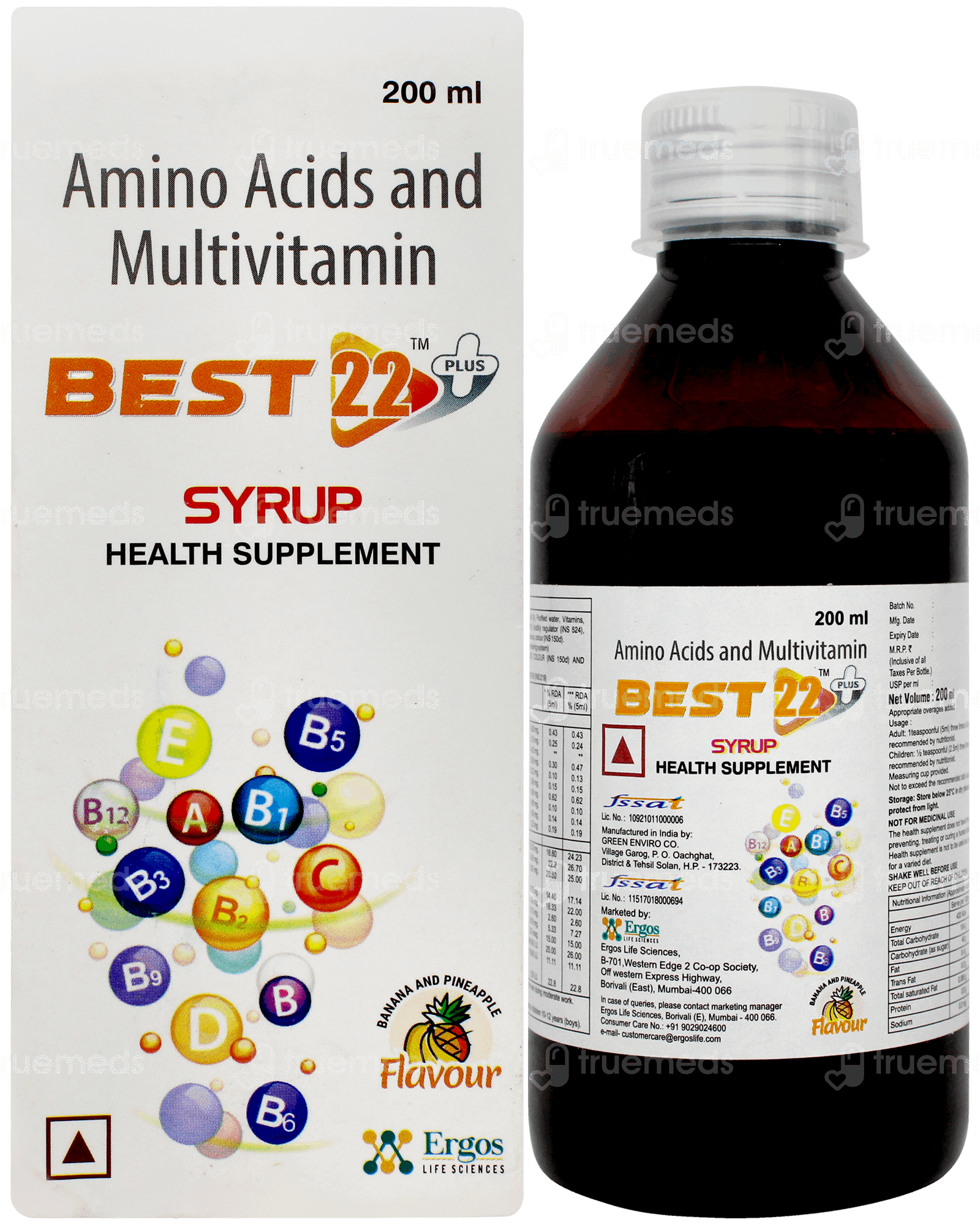 Best 22 Plus Syrup 200 Ml - Uses, Side Effects, Dosage, Price | Truemeds