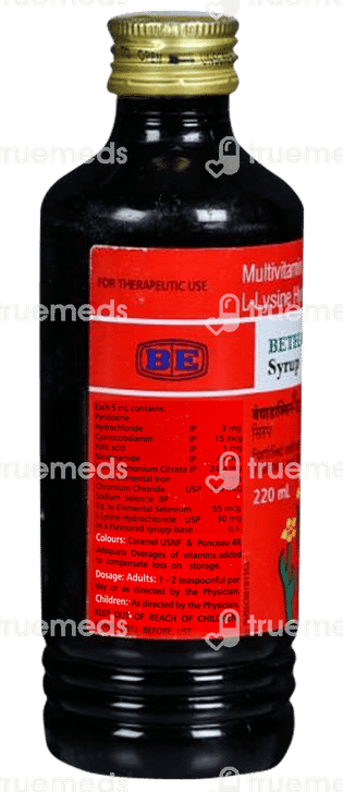 Bethadoxin 12 Syrup 220 Ml - Uses, Side Effects, Dosage, Price | Truemeds