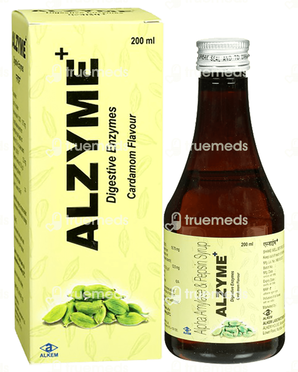 Alzyme Plus Cardamom Syrup 200 Ml - Uses, Side Effects, Dosage, Price ...