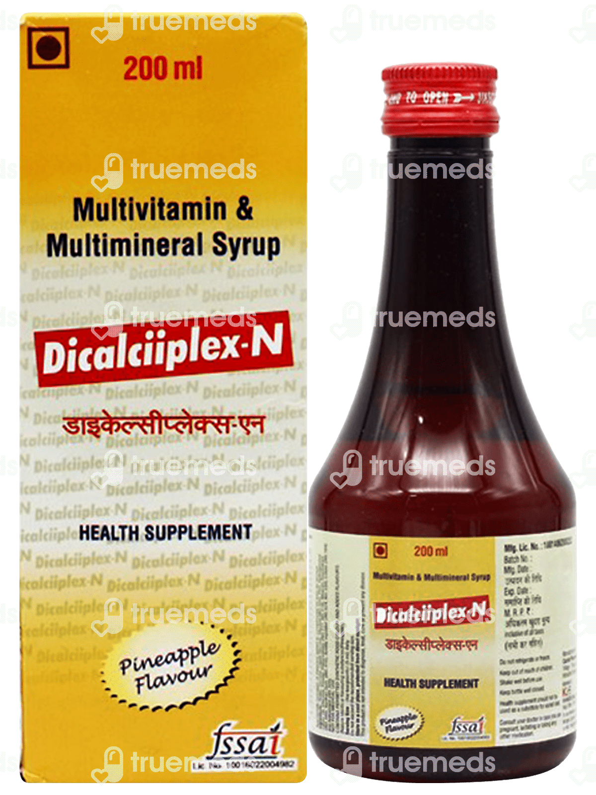 Dicalciiplex N Pineapple Syrup 200 Ml - Uses, Side Effects, Dosage ...