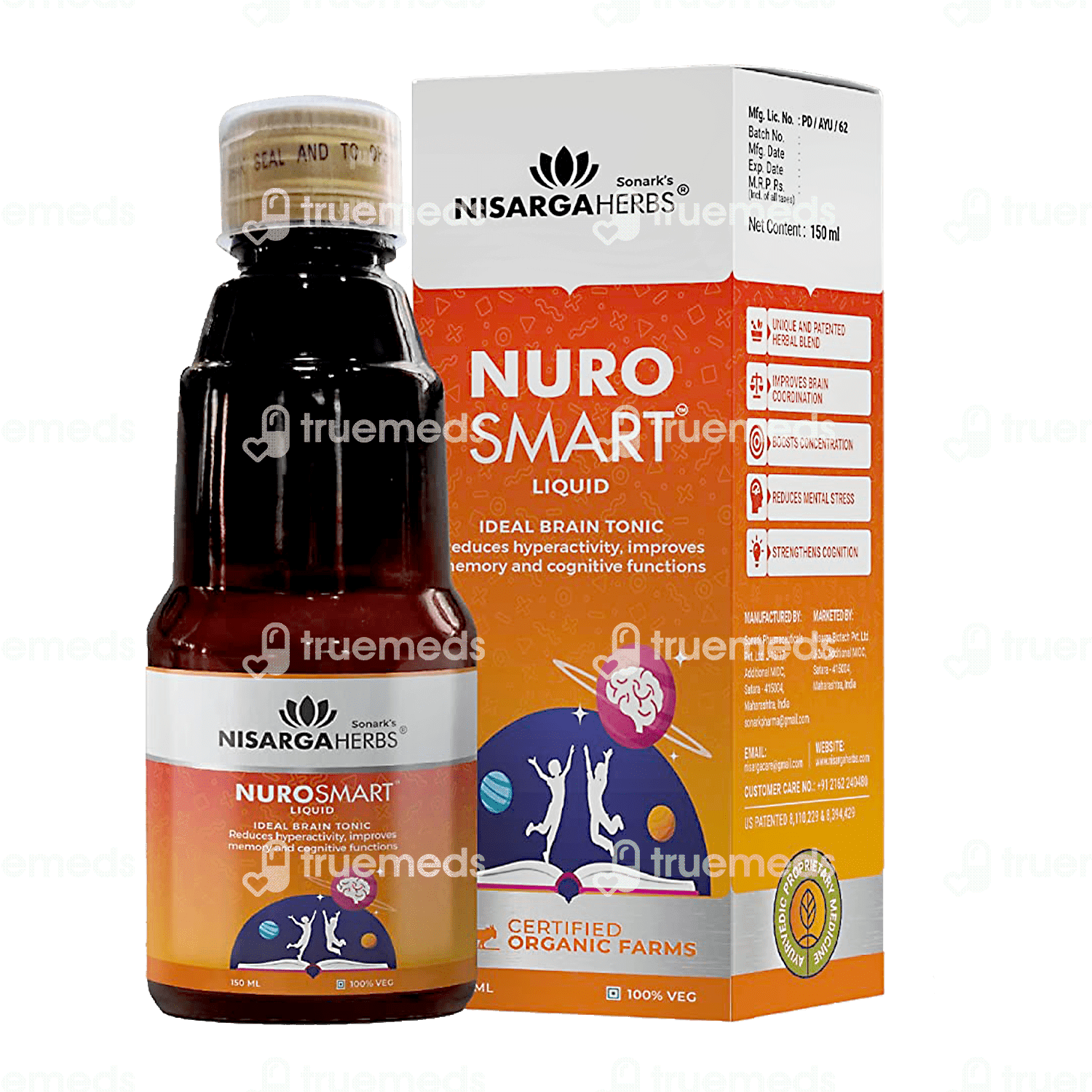Nisarga Herbs Nurosmart Syrup 150 Ml - Uses, Side Effects, Dosage ...