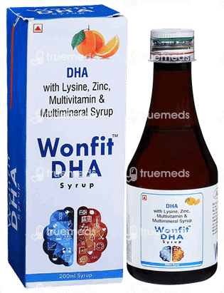 Wonfit Dha Syrup 200 Ml - Uses, Side Effects, Dosage, Price | Truemeds