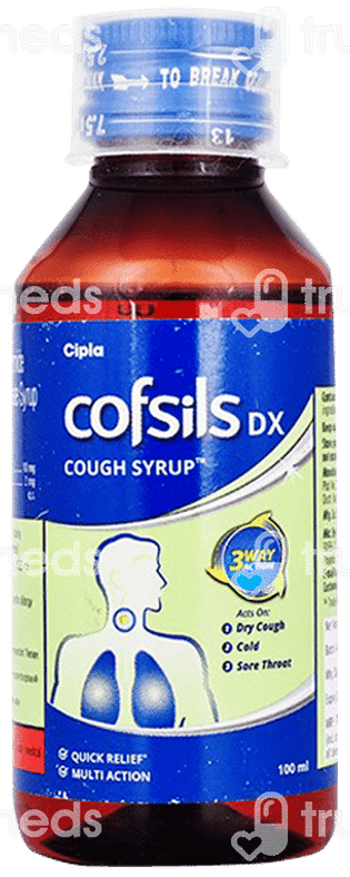 Cofsils Dx Cough Syrup 100 Ml - Uses, Side Effects, Dosage, Price ...