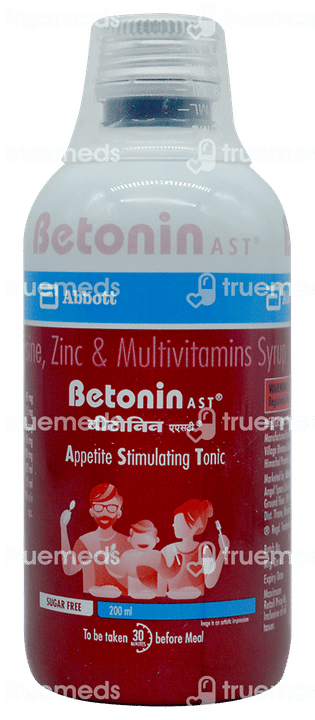 Betonin Ast Sugar Free Syrup 200 Ml - Uses, Side Effects, Dosage, Price ...