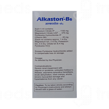 Alkaston B6 Oral Solution 450 Ml - Uses, Side Effects, Dosage, Price ...