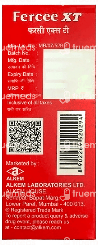 Fercee Xt 200 Ml Suspension - Uses, Side Effects, Dosage, Price | Truemeds
