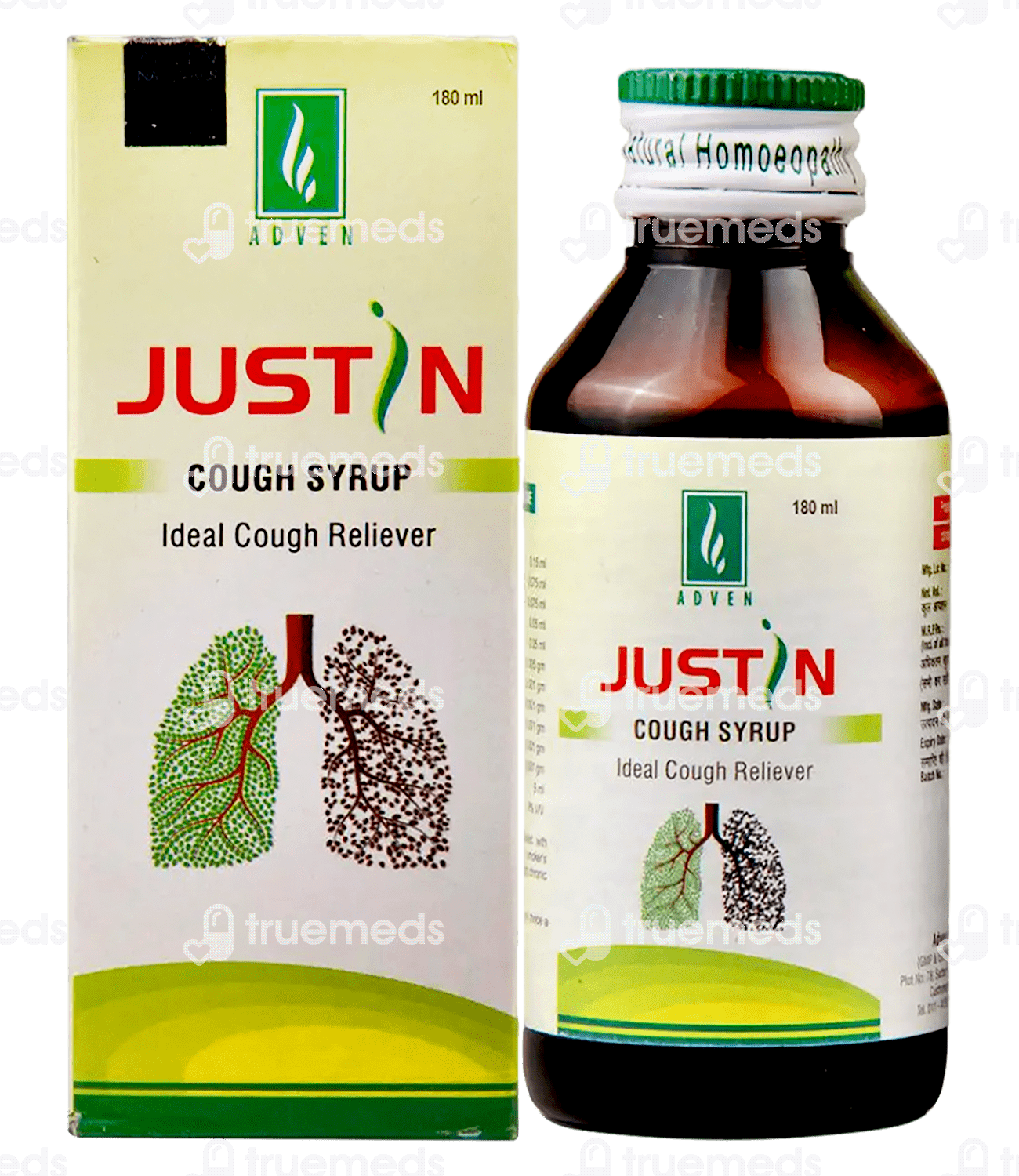 Adven Justin Cough Syrup 180 Ml - Uses, Side Effects, Dosage, Price ...