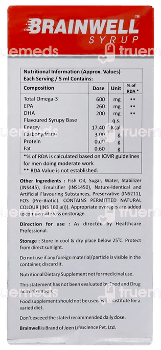 Brainwell Syrup 150 Ml - Uses, Side Effects, Dosage, Price | Truemeds