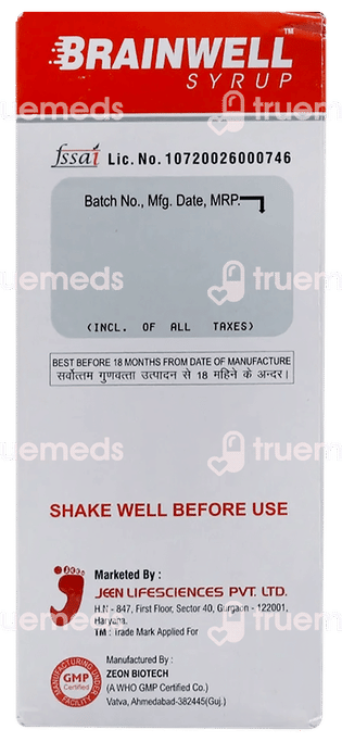 Brainwell Syrup 150 Ml - Uses, Side Effects, Dosage, Price | Truemeds