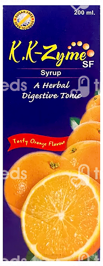 K K Zyme Sf Syrup 200 Ml - Uses, Side Effects, Dosage, Price | Truemeds