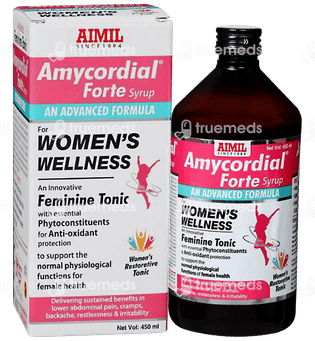 Amycordial Forte Women Wellness Syrup 450 Ml - Uses, Side Effects ...