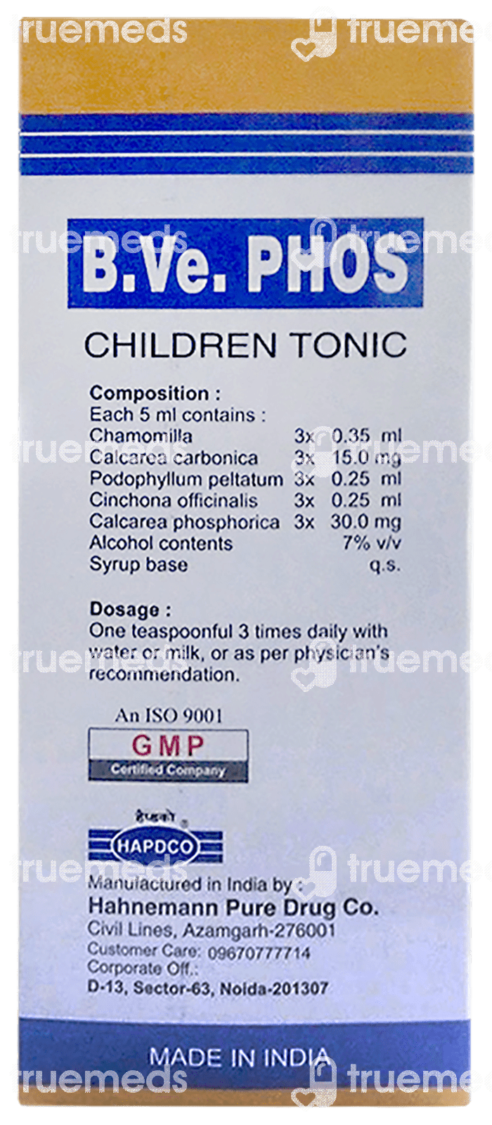 Hapdco Bve Phos Children Tonic 450 Ml - Uses, Side Effects, Dosage, Price | Truemeds
