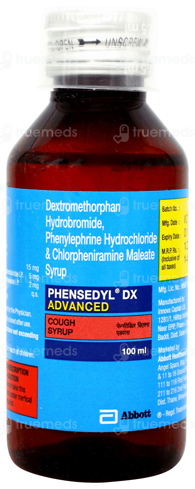 Phensedyl Dx Advanced Syrup 100Ml: Uses, Side Effects, Price & Substitutes