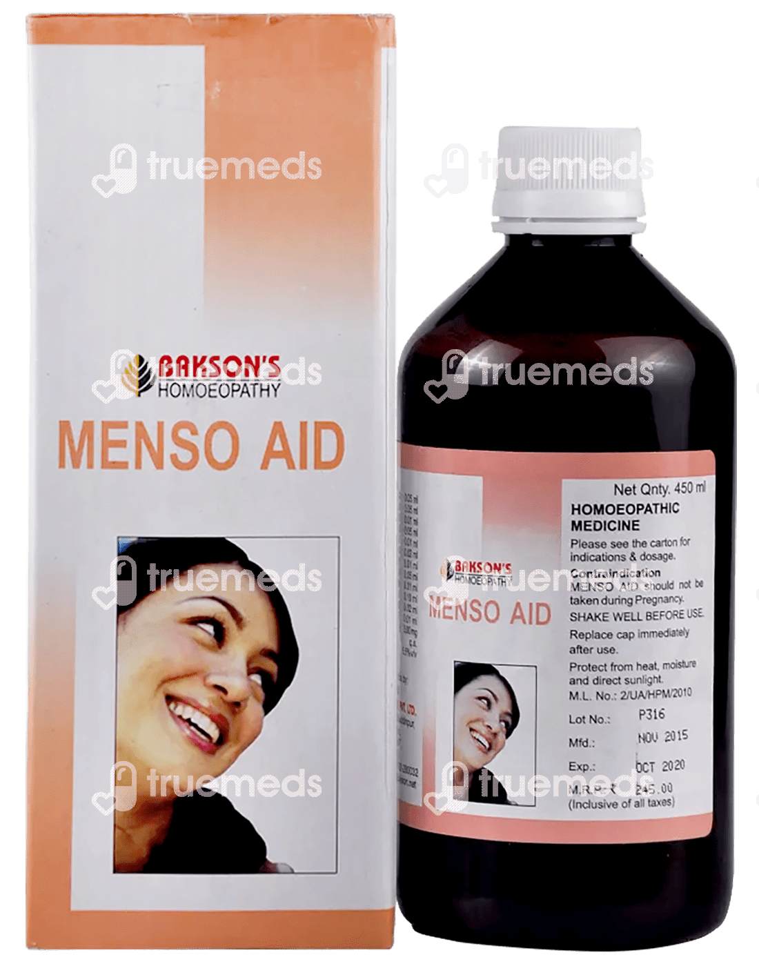 Baksons Menso Aid Syrup 450 Ml - Uses, Side Effects, Dosage, Price ...