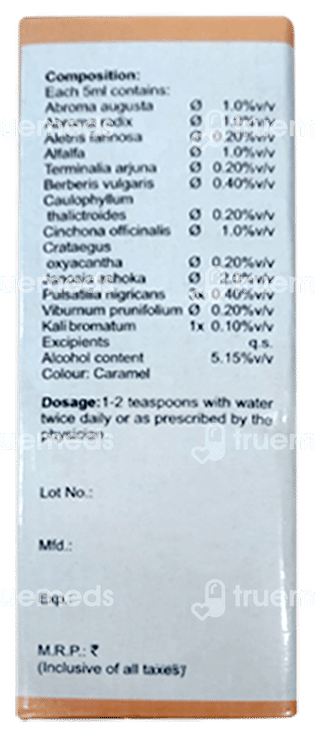 Baksons Menso Aid Syrup 450 Ml - Uses, Side Effects, Dosage, Price ...
