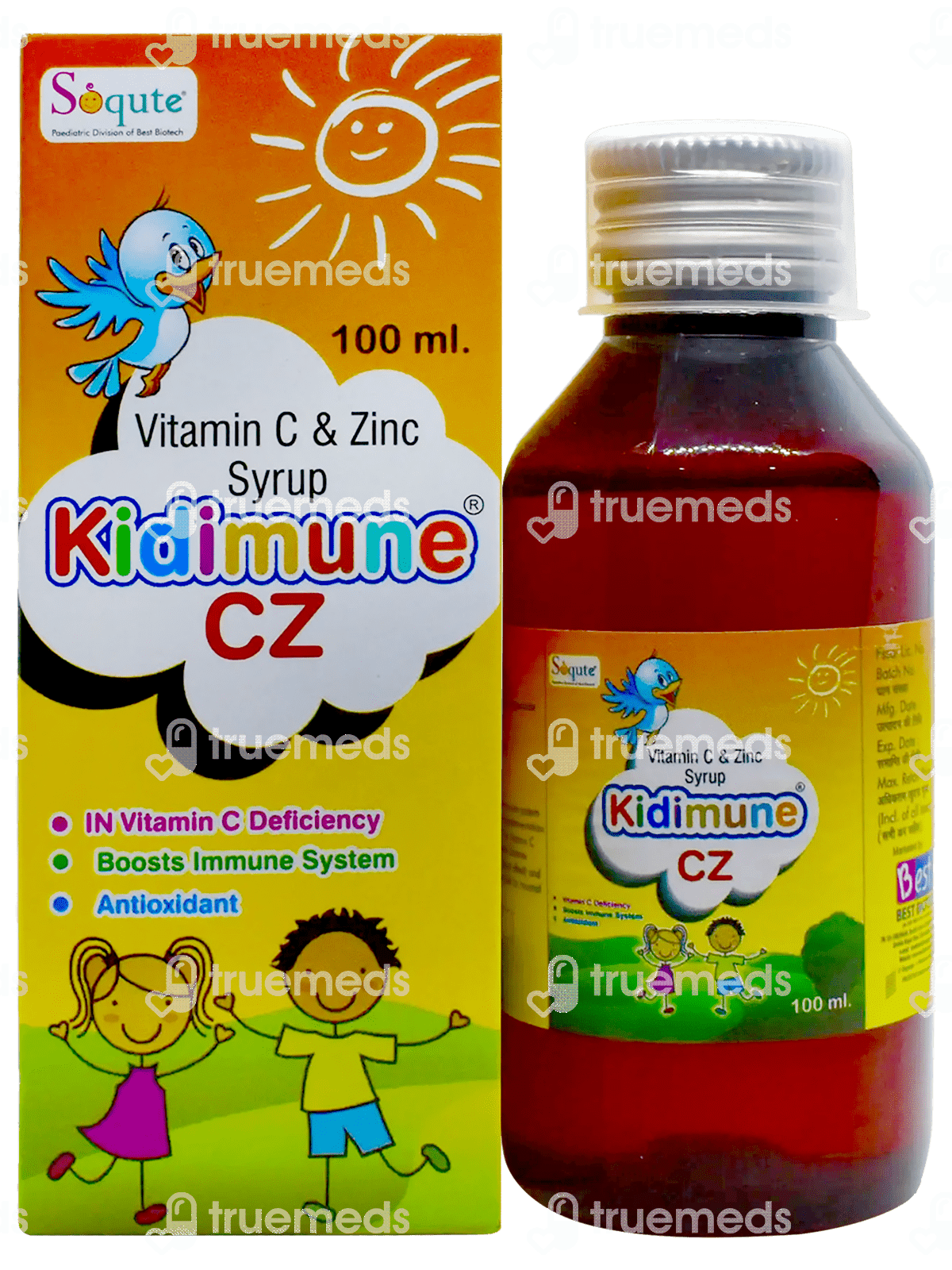 Kidimune Cz Syrup 100 Ml - Uses, Side Effects, Dosage, Price | Truemeds