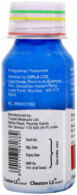 Cheston Ls Junior Mango Syrup 60 Ml - Uses, Side Effects, Dosage, Price ...