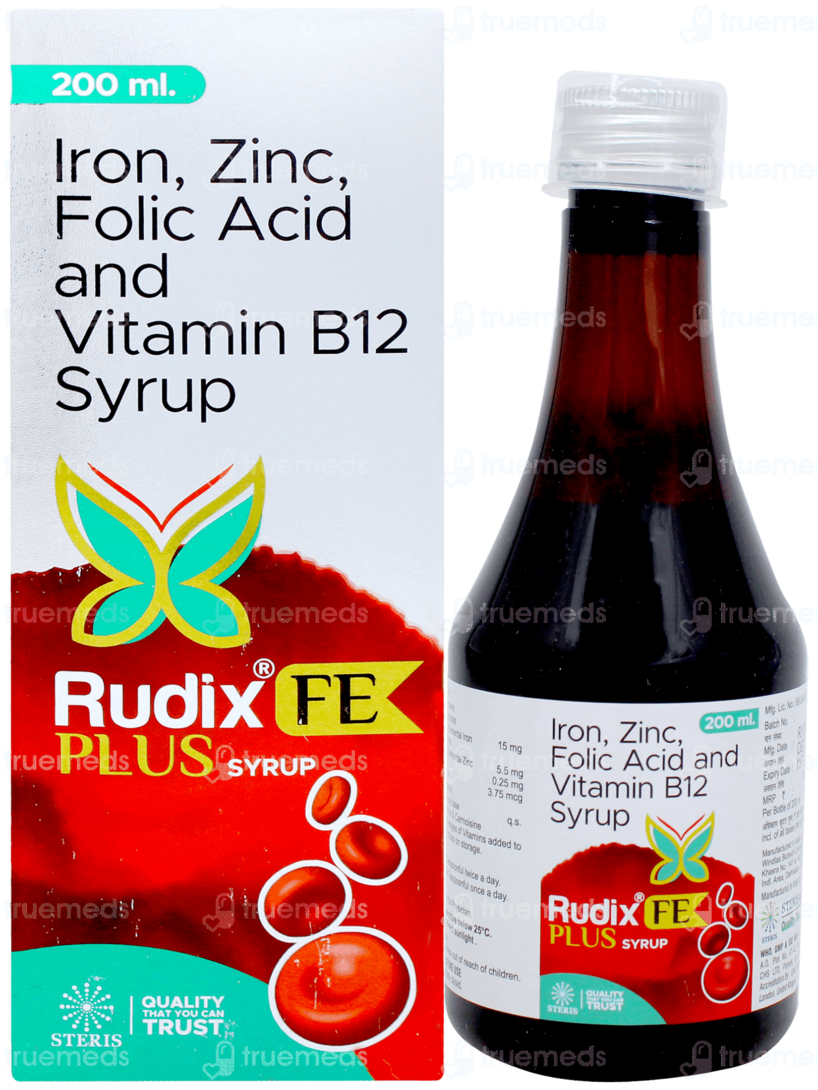 Rudix Fe Plus Syrup 200ml - Uses, Side Effects, Dosage, Price | Truemeds