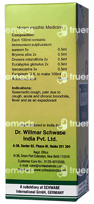 Dr Willmar Tussistin Cough Syrup 100ml - Uses, Side Effects, Dosage ...