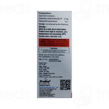 Cetrizine Syrup 30ML: Uses, Side Effects, Price & Substitutes